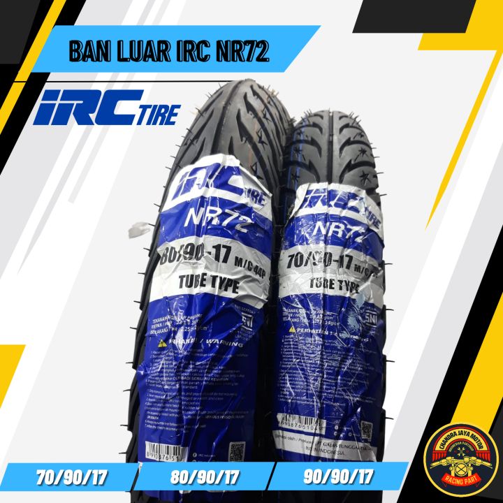BAN LUAR IRC RING 17 UKURAN 90/90/17 - 70/90/17 - 80/90/17 DEPAN ...
