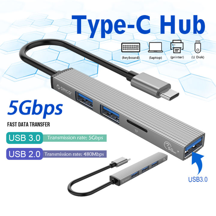 4 in 1 Splitter USB Hub 3.0 5Gbps 4 Ports USB Adapter Type-C Splitter ...