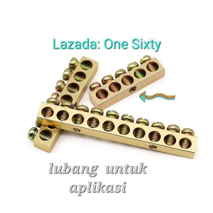Terminal Kabel Blok 3 / 5 / 7 / 10 / 12 / 15 Baut Lubang Pole Netral ...