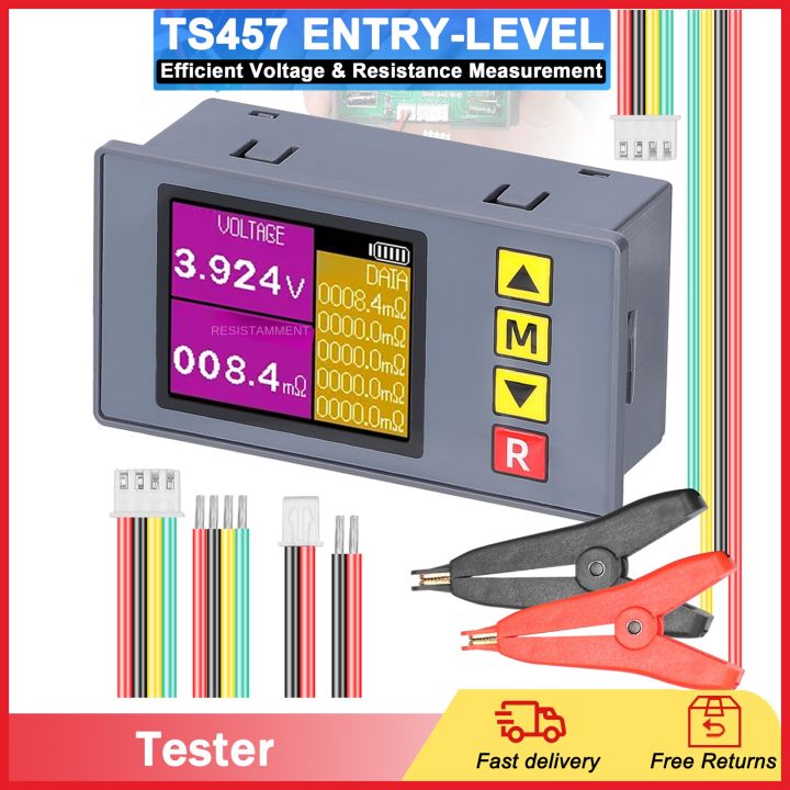 TS457 Voltage Internal Resistance Tester AC 4-Wire Kelvin Method ...