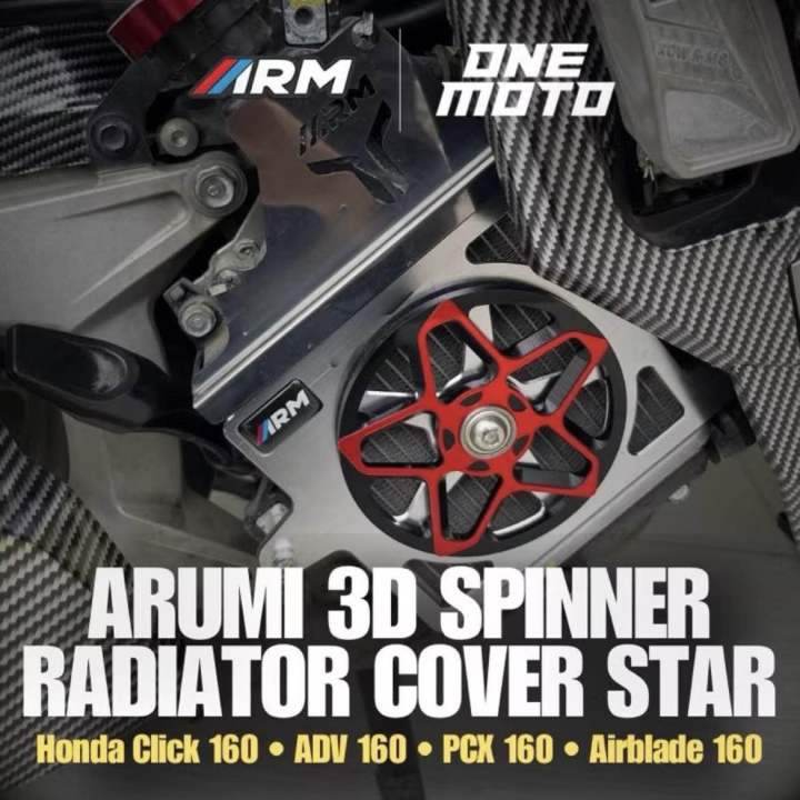 ARM 3D RADIATOR COVER Star Type Spinner (For Honda Click 160, ADV 160 ...