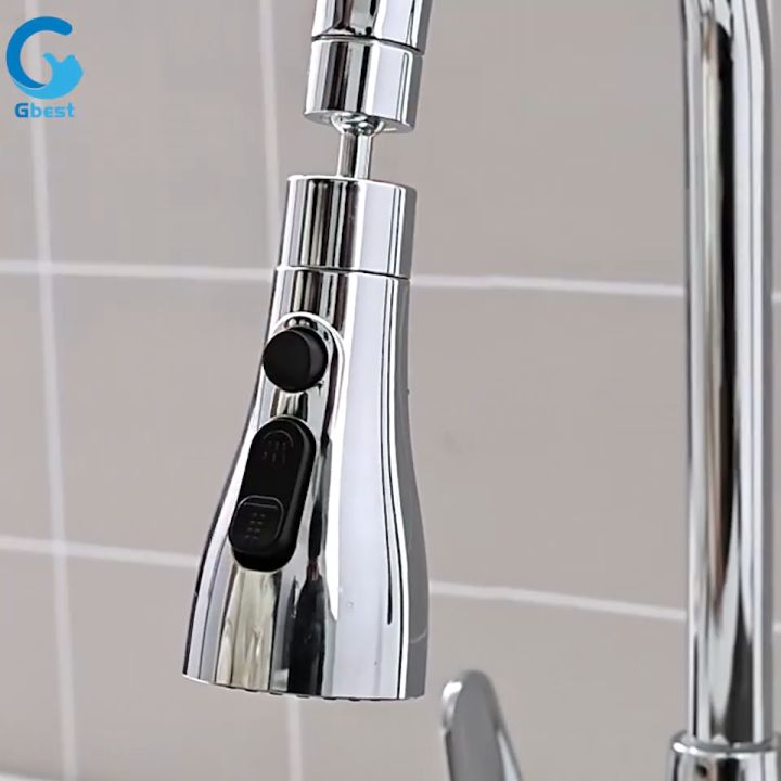 Gbest 360° Rotatable Universal Faucet Extender 3-Speed Adjustable Sink ...