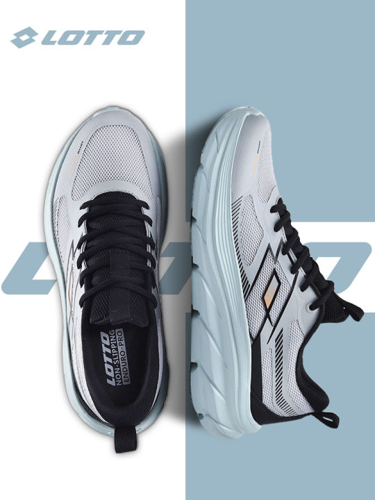 Lotto | Black Breathable New Thick Sole Running Shoes | Lazada