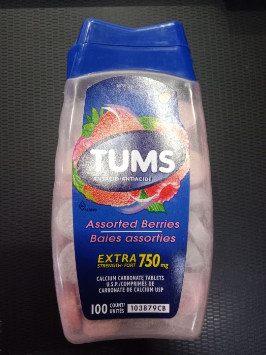 TUMS ANTACID CALCIUM CARBONATE ASSORTED BERRIES 96 CHEWABLE TABLET ...