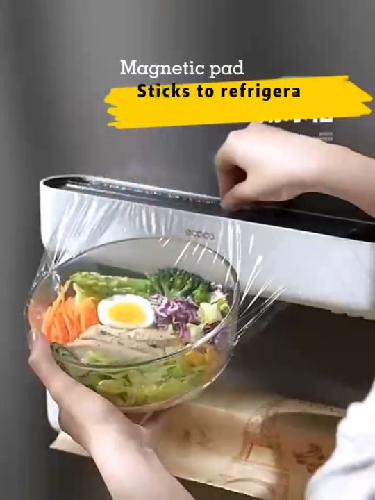 ECOCO Cling Wrap with Slide Cutter Cling Film Cutting Dispenser Box ...
