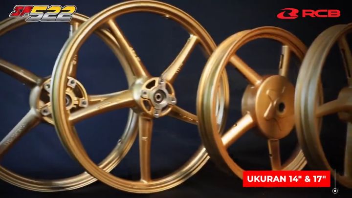 VELG RCB 522 RACING BOY JUPITER VEGA MX MIO DEPAN 120 RING 17 522 GOLD ...