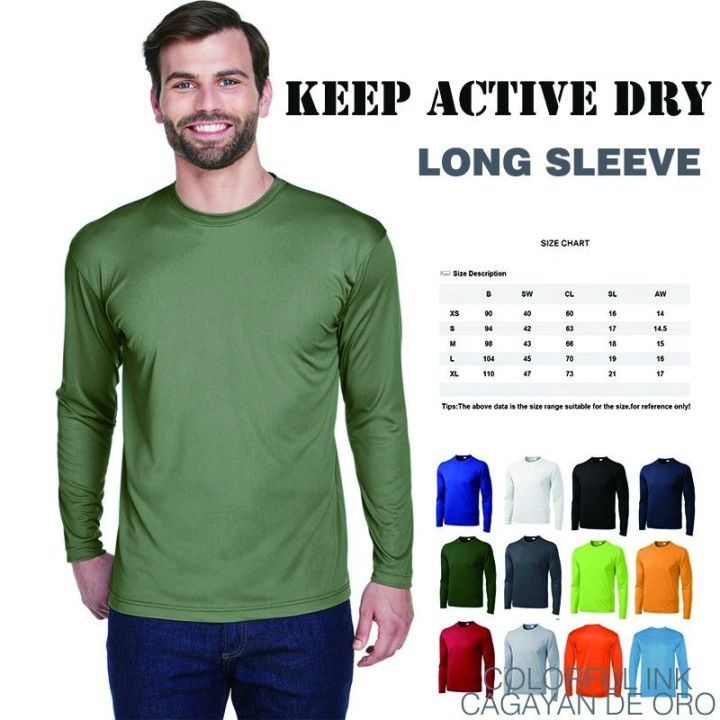 (LONGSLEEVE)Plain KEEP AC-TIVE DRY DRIFIT Long Sleeve FOR MEN #982 ...