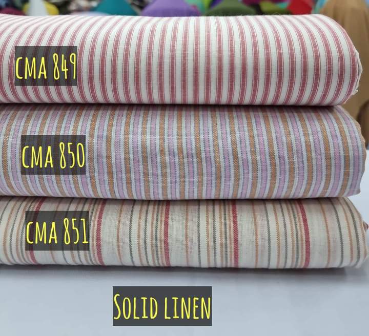 Linen Stripes Fabrics 60width | Lazada PH