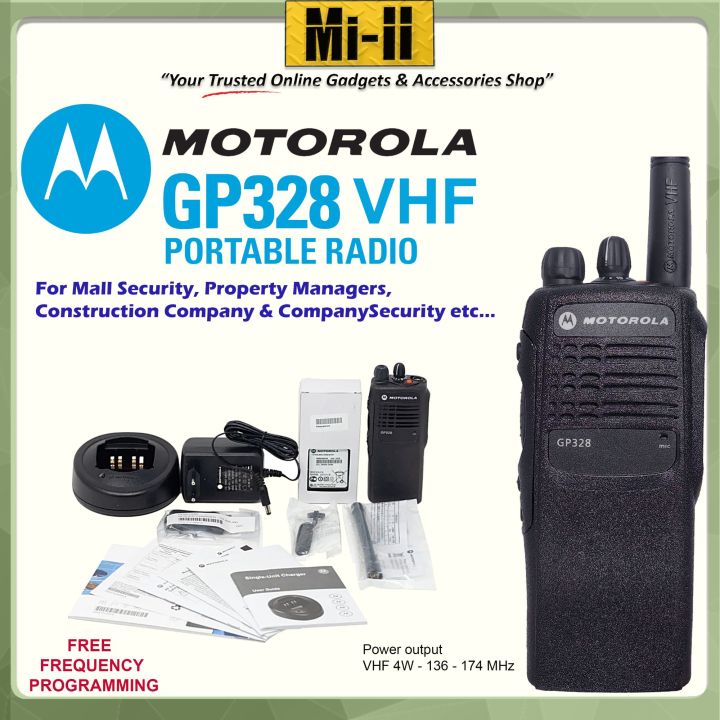 MOTOROLA Walkie Talkie Handheld Radio GP328 VHF RADIO 136-174mHz ...