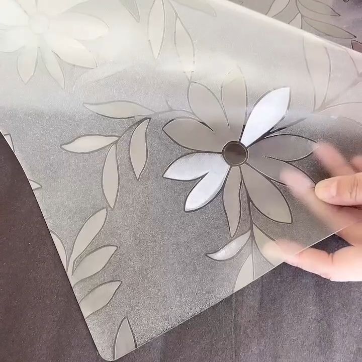 FY PVC Cosmos Flower Table Mat ALAS MEJA PLASTIK 1.5MM Thick PVC Table ...