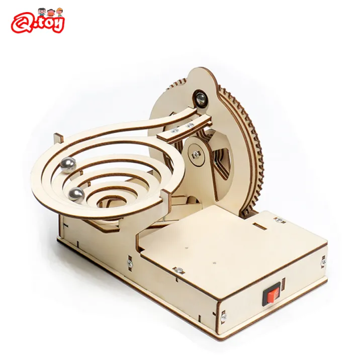 DIY Assemble Mechanical Marble Run Gear Model Technology STEM Kit ...