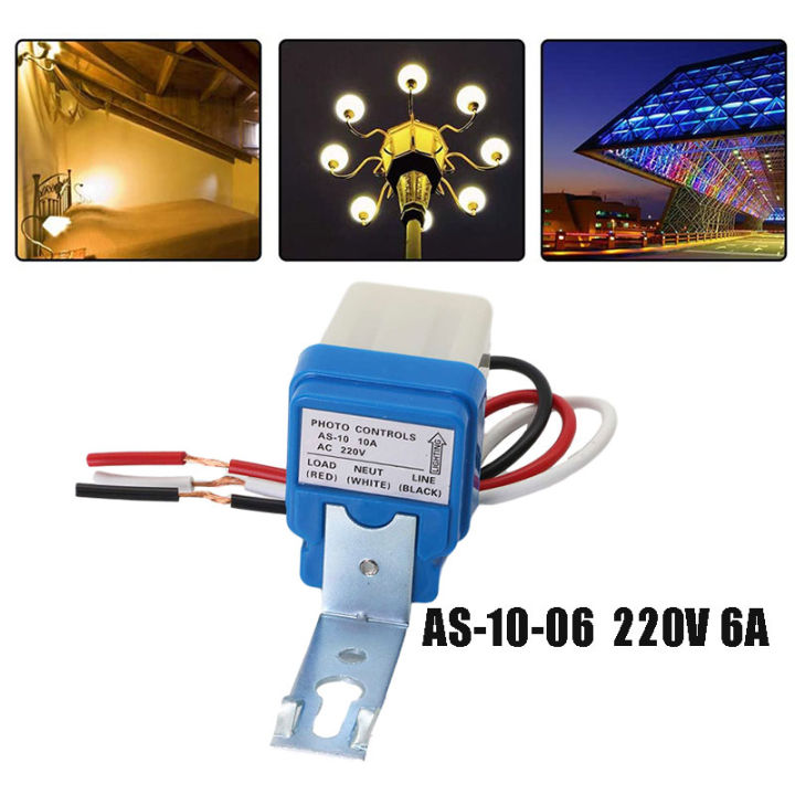 6A 220v Photo Cell Fotocell Sensor Sensor Cahaya Photocell Fotosel ...