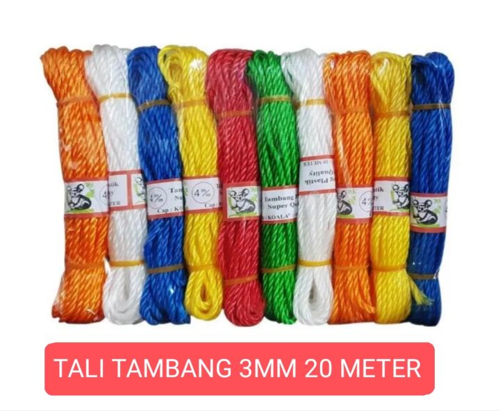 TALI TAMBANG 3MM / TAMPAR JEMURAN 3MM / BAHAN PLASTIK / | Lazada Indonesia