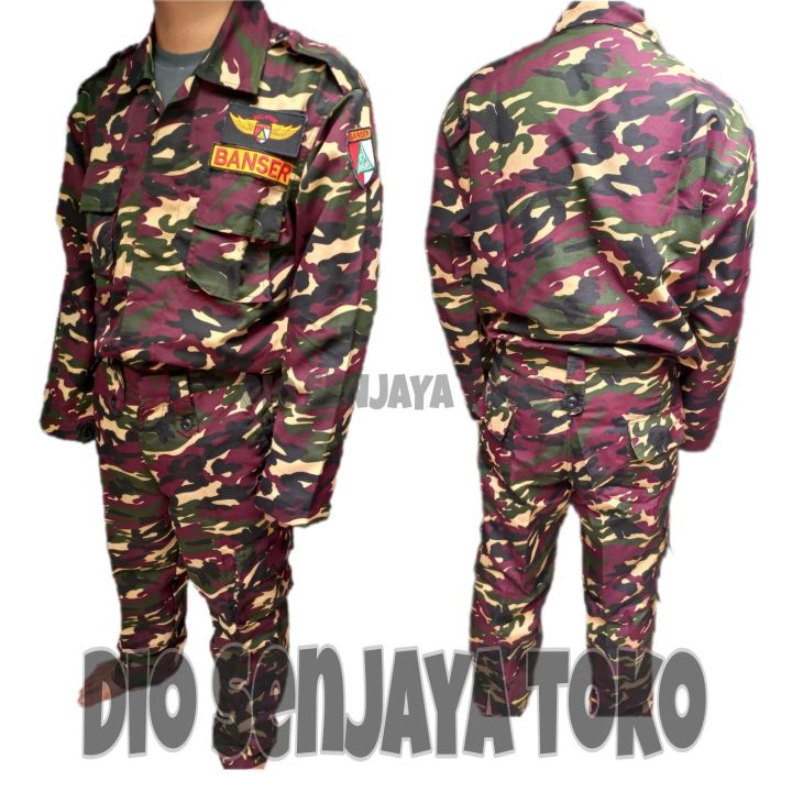 SERAGAM PDL LORENG BANSER BAHAN WR ANTI AIR | Lazada Indonesia