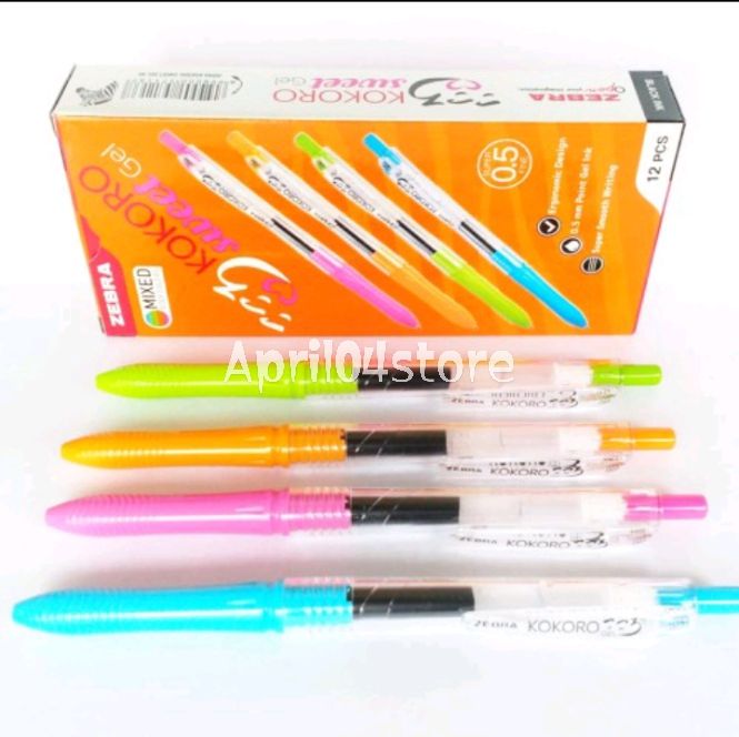 1 Pcs Pulpen KOKORO Sweet Zebra 0.5 MM (Motif Warna Warni) Cetek ...