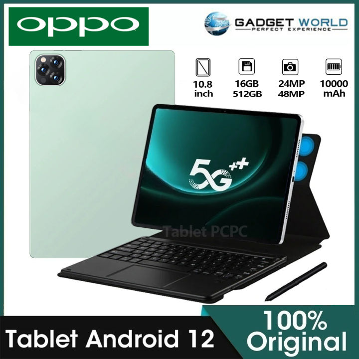 【ซื้อ1แถม6+แป้นพิมพ์】2023ใหม่ OPP0 Tab 10.8นิ้ว 5G แท็บเล็ต RAM16GB ...