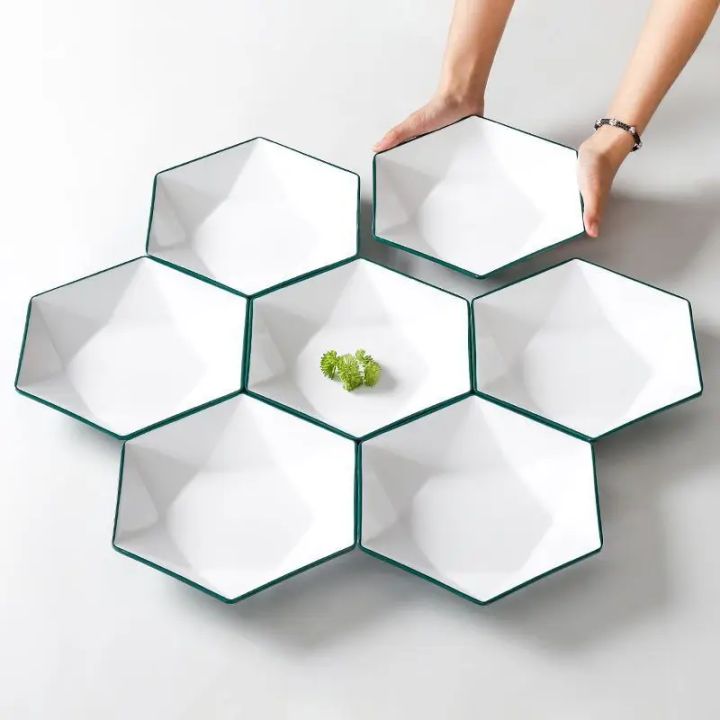 Melamine Dinner Plates Commercial Grade Six-sided Plate For Restaurants ...