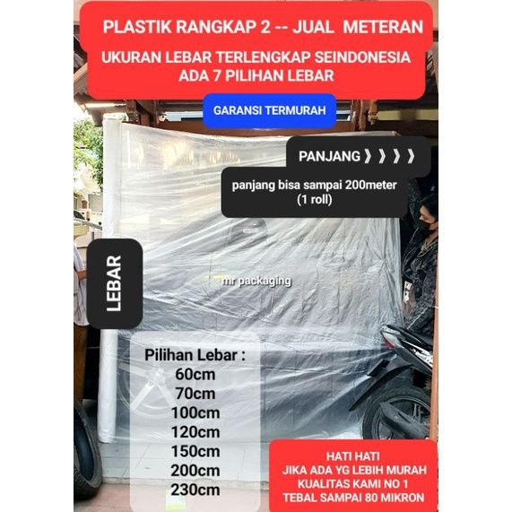 PLASTIK ROLL UK TERLENGKAP 230cm 200cm 150cm 120cm 100cm 70cm 60cm ...