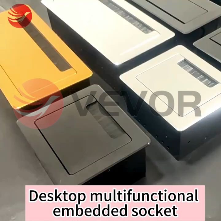 Desktop Socket Table Outlet Socket With Usb Charging Slow Pop Up Black