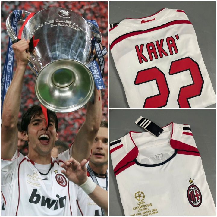 AC Milan Away Short Sleeve Football Shirt UEFA Champions League Final ...