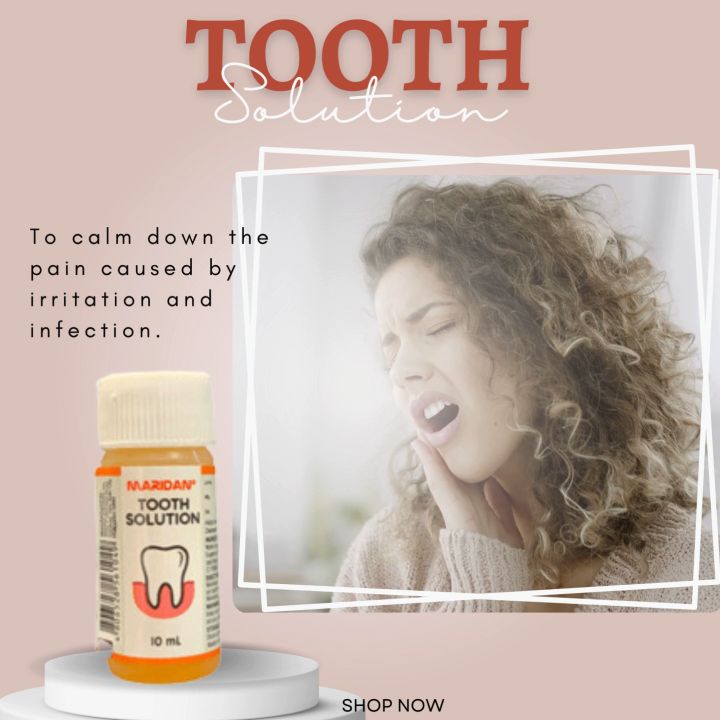 MARIDAN TOOTHACHE DROPS 10ML Fast Acting relief painful tooth solution ...