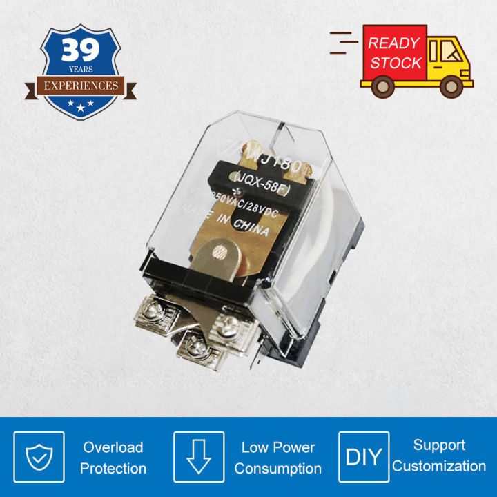 WJ180 auto relay 12v 24v 50a 24vdc relay JQX-58F 60A relay 30A | Lazada PH