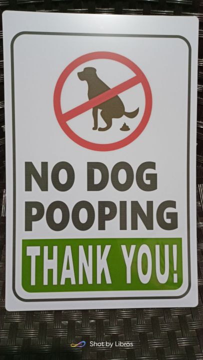 No Pooping GREEN Signage A4 Size PVC Hard Plastic | Lazada PH