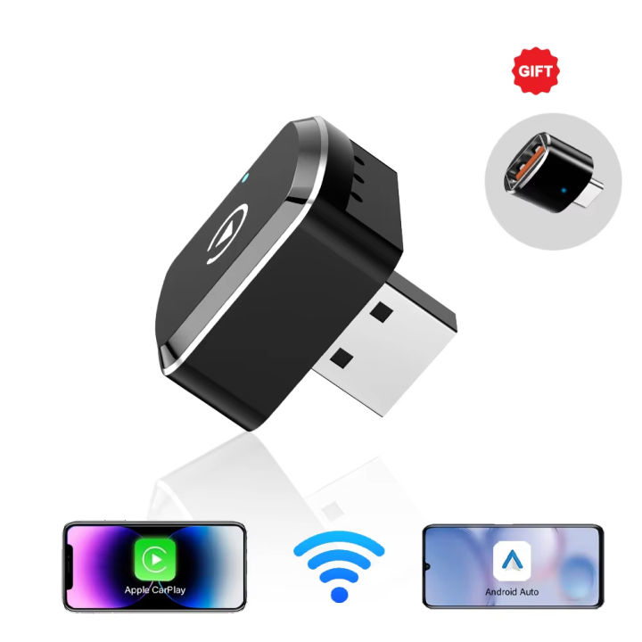 CarPlay Android Auto Wireless Adapter USB Dongle 5G WIFI Car Mini Box ...