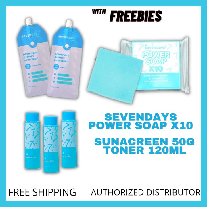 SEVENDAYS POWER SOAP x10 | TONER | SUNSCREEN | Lazada PH