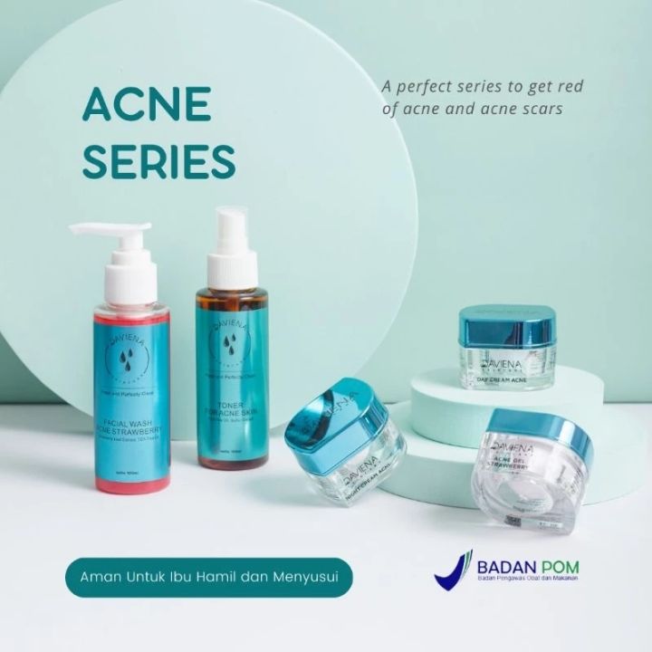 Daviena skincare paket acne series 4 in 1 untuk wajah berjerawat ...