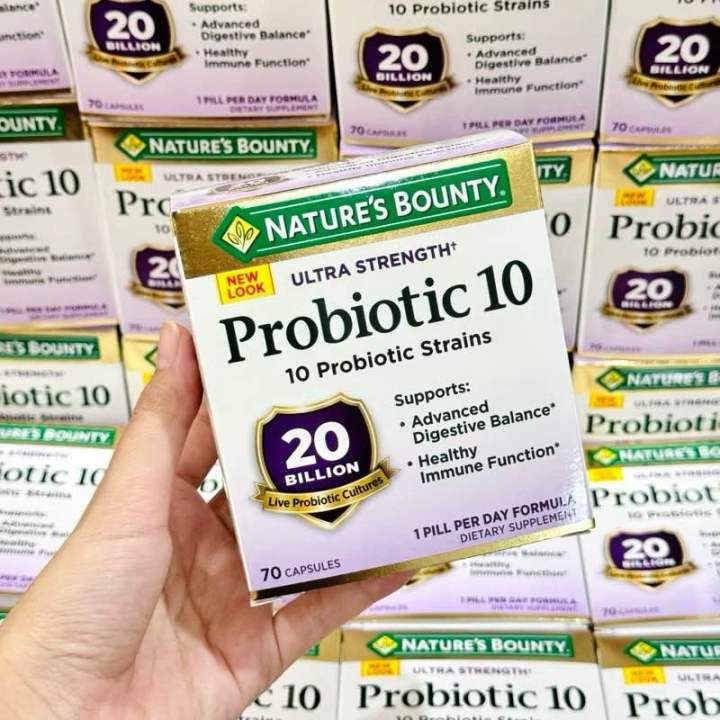 Nature’s Bounty Ultra Strength 20 Billion Probiotic 70 Capsules ...