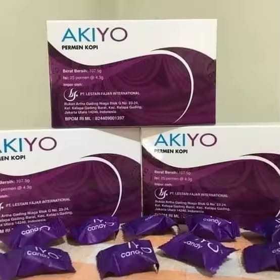 PERMEN HERBAL AKIYO CANDY DENGAN RASA KOPI ASLI - ECER 10 SACHET ...