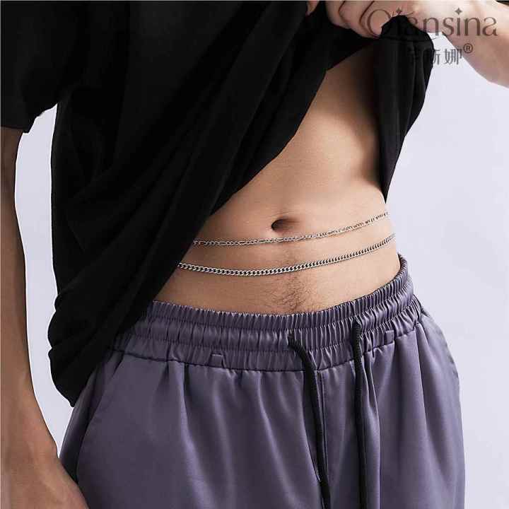 Muscle Boys Waist Chain Sports Students Body Chains Sexy Adjustable ...