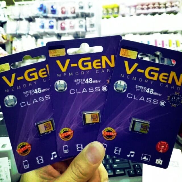VGen MicroSD Card Class 6 4GB 8GB 16GB 32GB Memory Card Hp V-gen Kartu ...