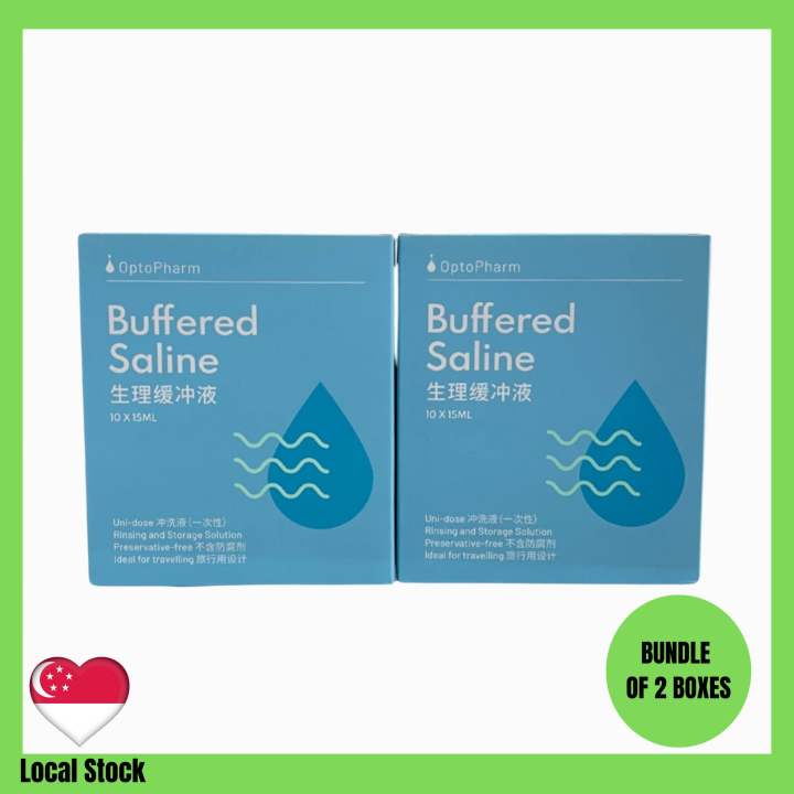 Opto Pharm Buffered Saline Uni-Dose 30x15ml Bundle Of 2 Boxes (Expiry ...