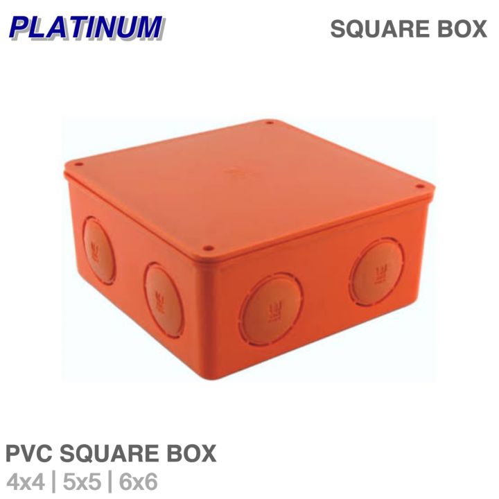 PVC Square Utility Box | 4x4 5x5 6x6 | Electrical Box Comes with Cover and Screws | Lazada PH