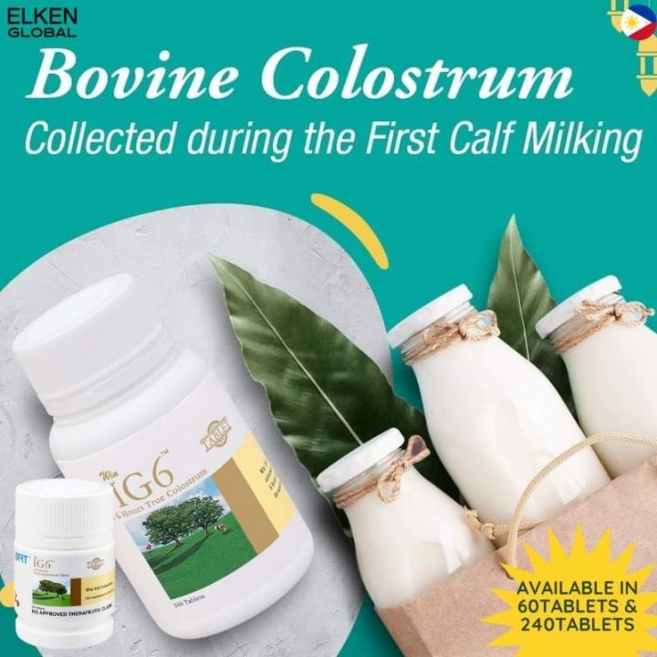 MRT® Win IG6™ Bovine Colostrum Food Supplement Made in Malaysia by ELKEN Global (240 Tablets ...