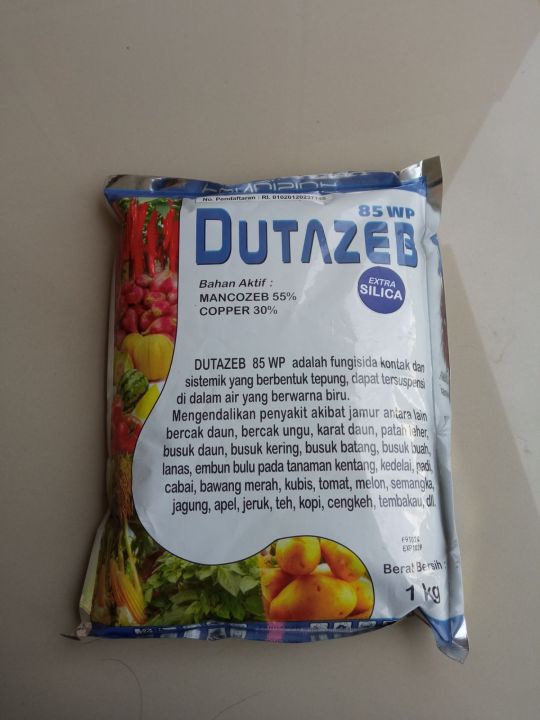 Fungisida Dutazeb mengandung mankozeb, copper dan silika 1kg | Lazada ...