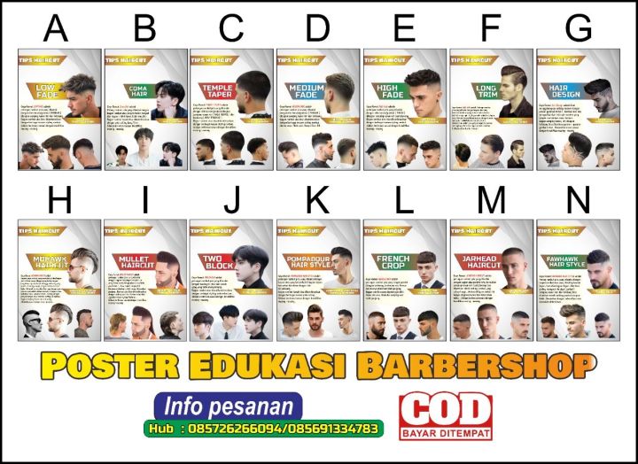 Poster Edukasi Barbershop Pangkas Rambut | Lazada Indonesia