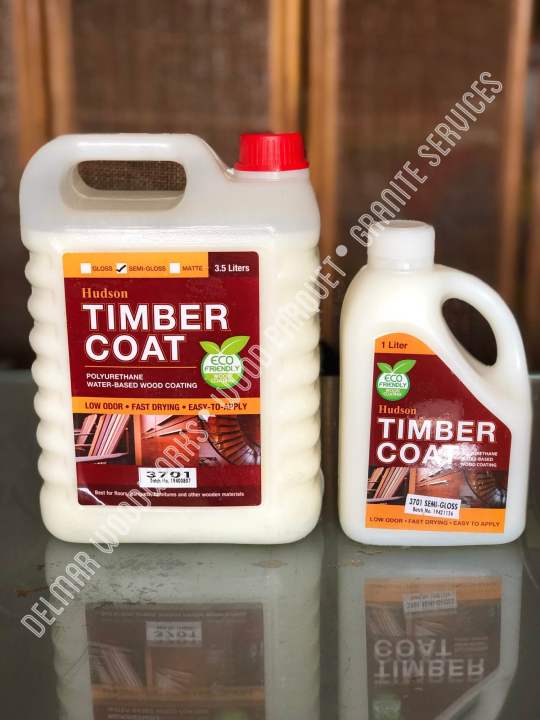 Hudson Timber Coat Polyurethane Water Based Wood Coating 3.5L and 1L ...