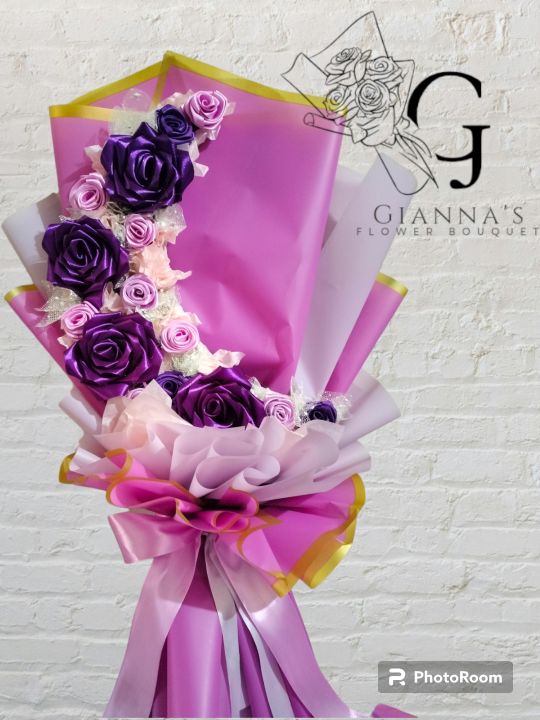 Moon Bouquet Satin Ribbon Flower Bouquet by Gianna's | Lazada PH