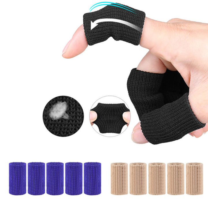10Pcs Stretchy Finger Protector Sleeve Professional Sport Finger Guard ...