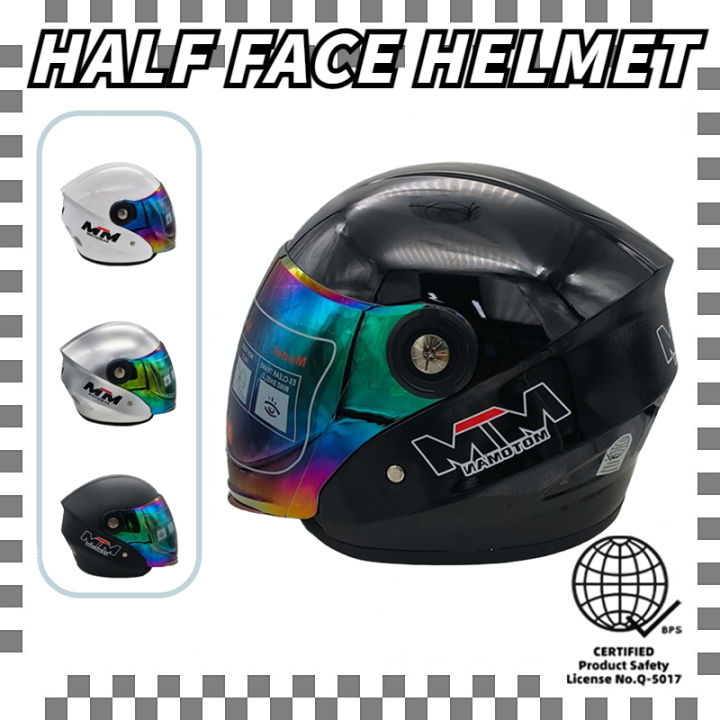 COD MTM Half Face Helmet With BPS ICC Single Visor Genuine High Quality ...