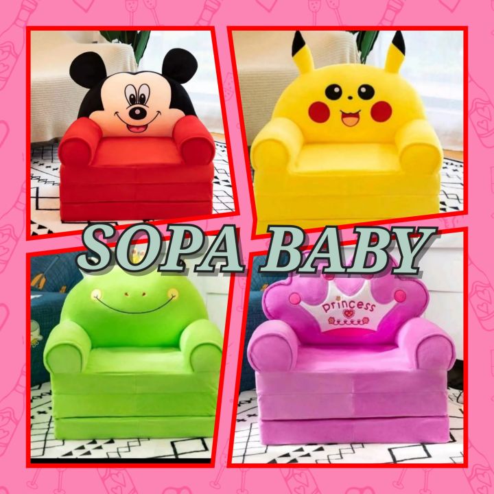 2/3 LAYER CHILDREN BABY SOFA/ CUTE CARTOON/ FOLDABLE SOFA / KURSI KANAK ...