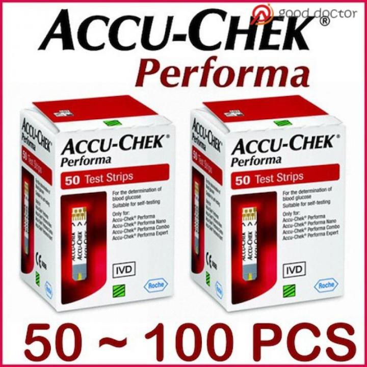 Accu-Chek Performa Blood Glucose Test Strip 50pcs / 100pcs (Exp:Latest ...