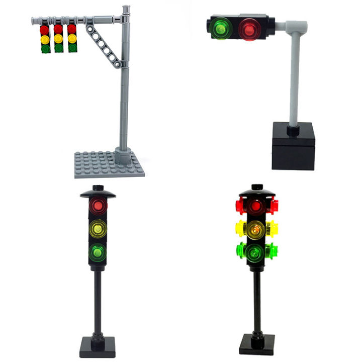 Building block parts MOC lantern street light traffic light combination ...