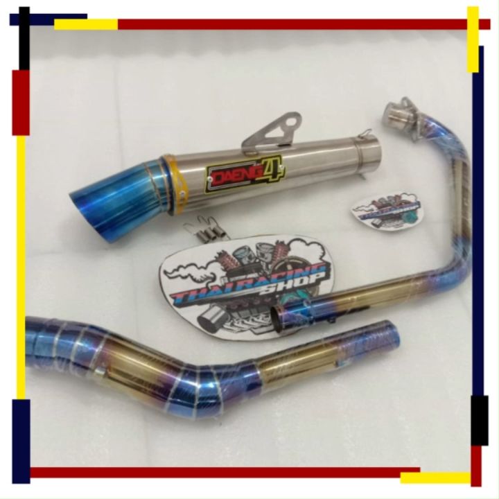 Open Spec Daeng sai4 exhaust pipe for tmx 125 155 Russiai tc raider 150 ...