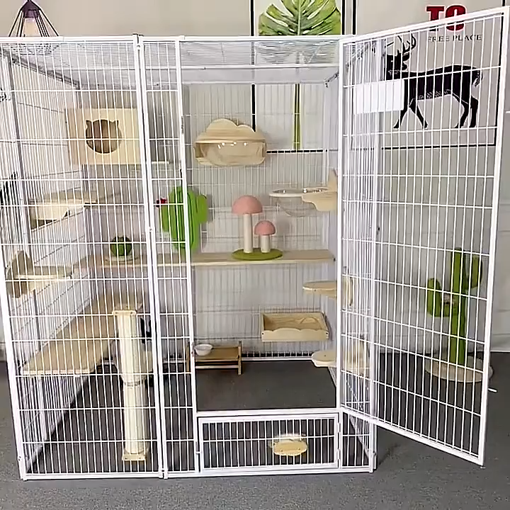 PetStern กรงขังแมว DIY Pet Cage กรงแมวขนาดใหญ่ กรงกระต่าย พื้นที่ว่าง ...