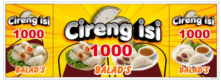 Spanduk Cireng Isi Ukuran 300x100 cm | Lazada Indonesia