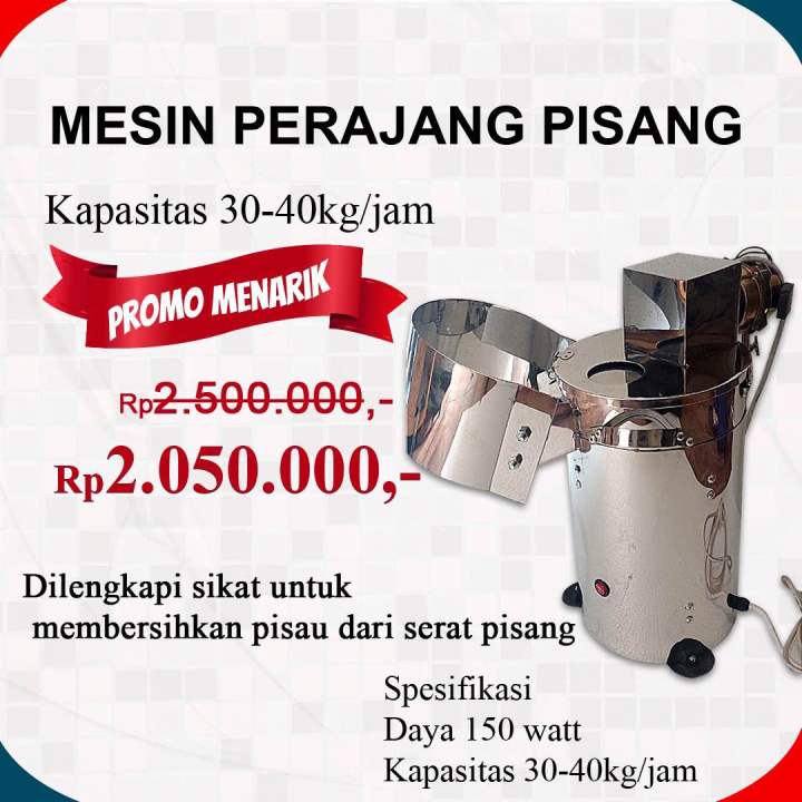 MESIN PENGIRIS PISANG | MESIN POTONG PISANG | PERAJANG PISANG | Lazada ...